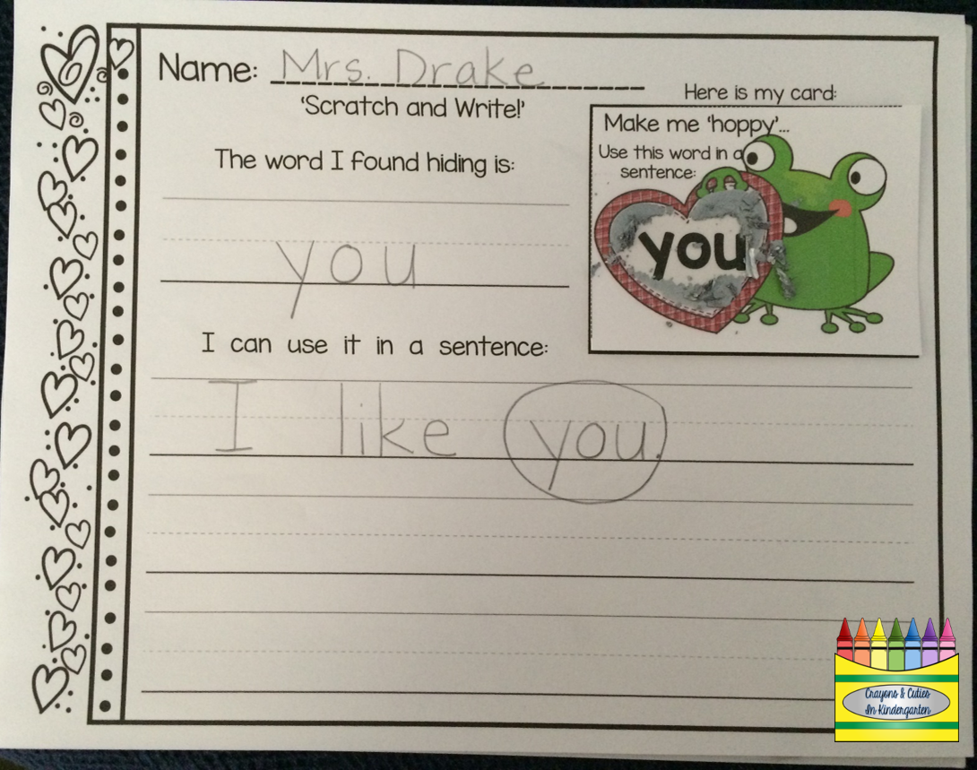 Crayons & Cuties In Kindergarten: Let's Get Scratching! Valentine ...