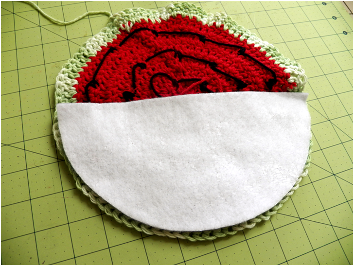 Art Threads: Monday Project - Crocheted Watermelon Potholder and Trivet