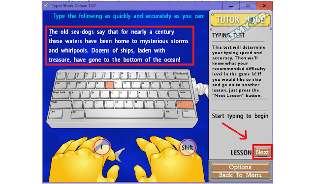 Belajar Mengetik 10 Jari Untuk Pemula Dengan GAME PC ! [Typer Shark ...