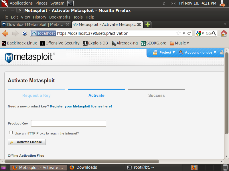 ICTechNotes: Installing Metasploit Community Edition (on BackTrack 5)