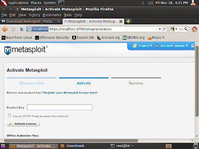 ICTechNotes: Installing Metasploit Community Edition (on BackTrack 5)