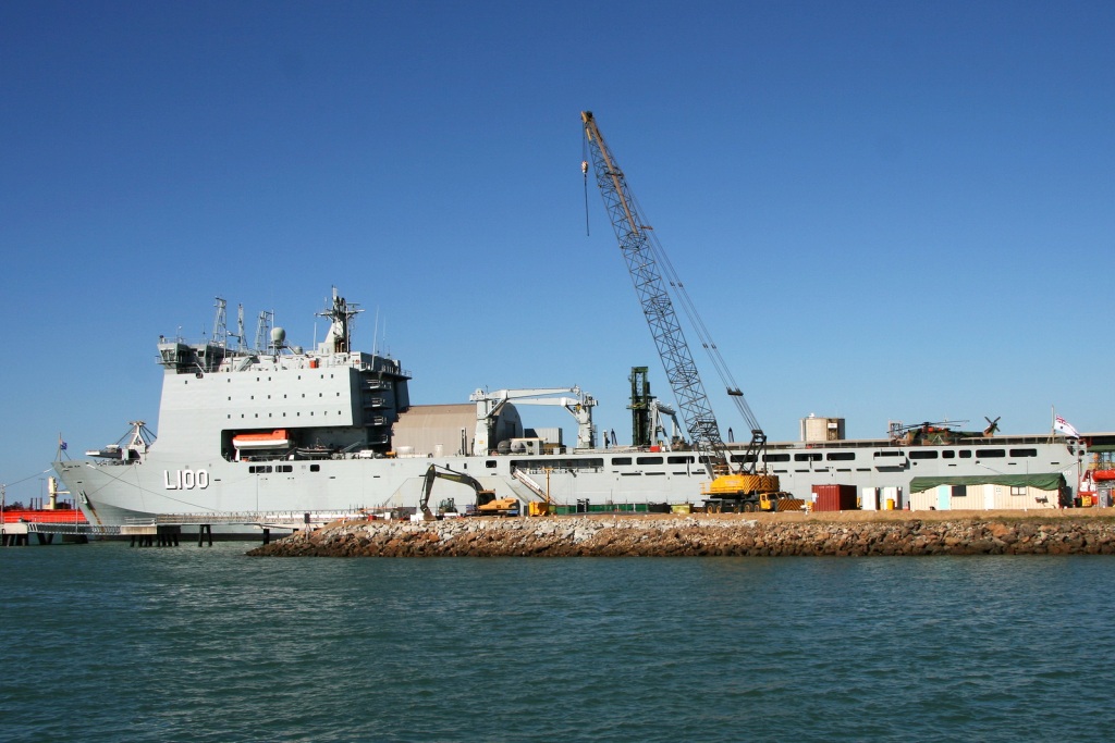 Far North Queensland Skies: HMAS Choules (L100) with MRH-90 A40-014