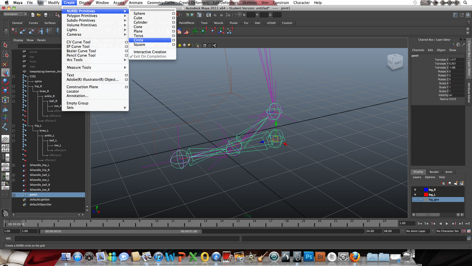 Rigging: Using Maya: Rigging Legs