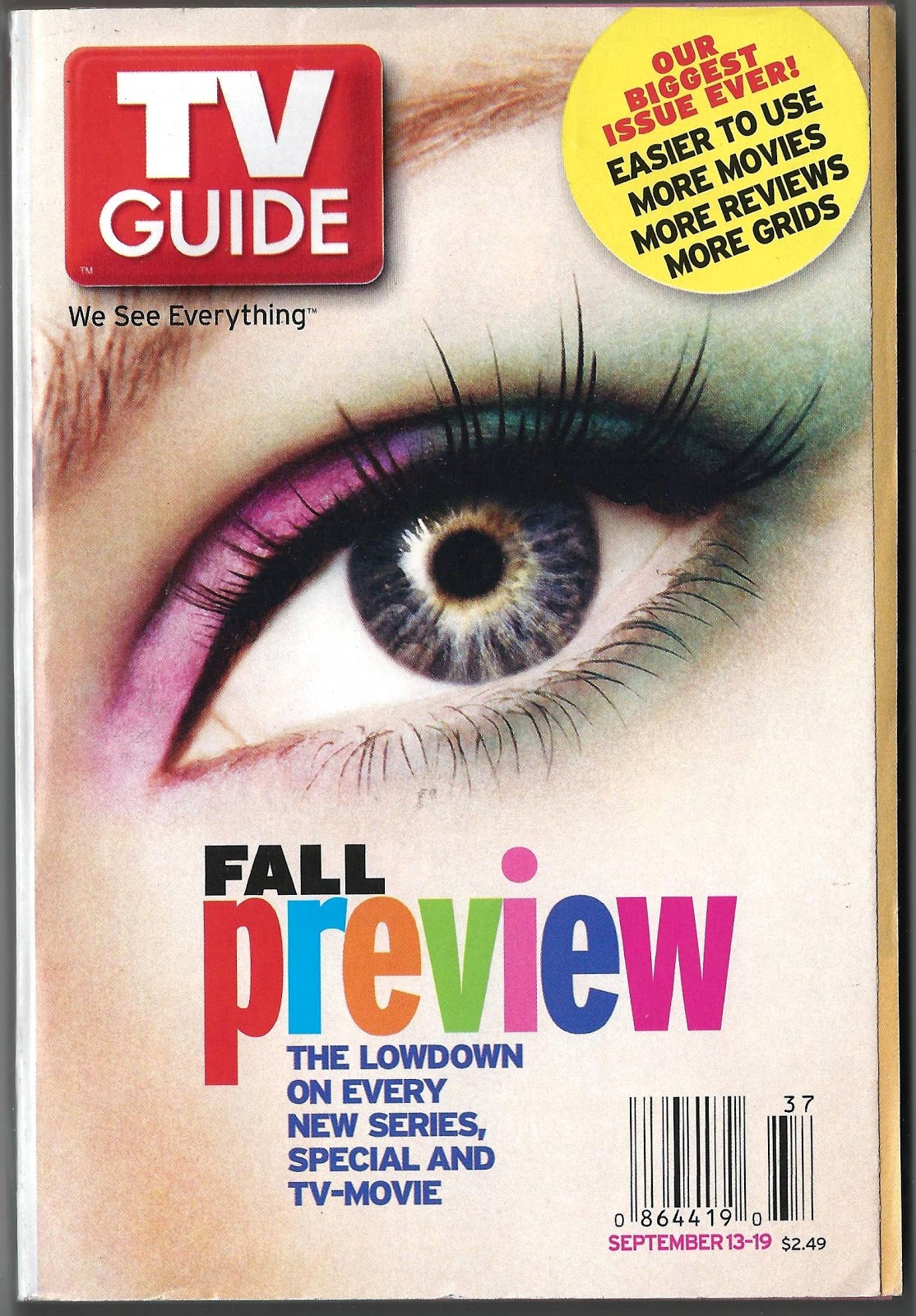 Past Print: TV Guide Fall Preview covers