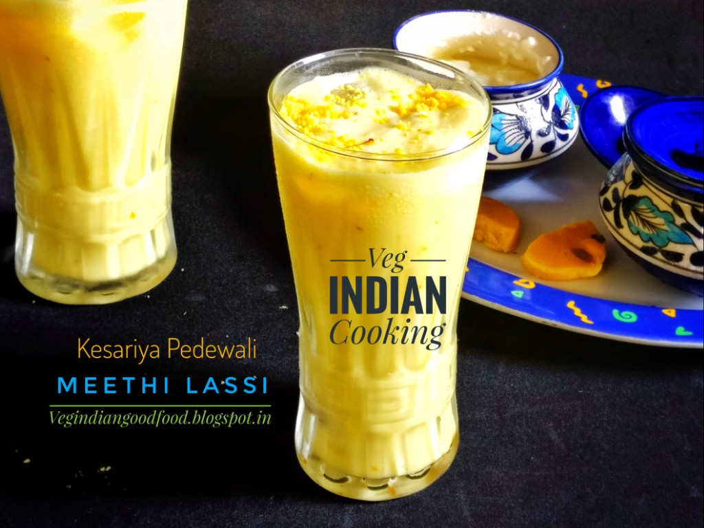 Veg Indian Cooking: Kesar Malai Peda Lassi