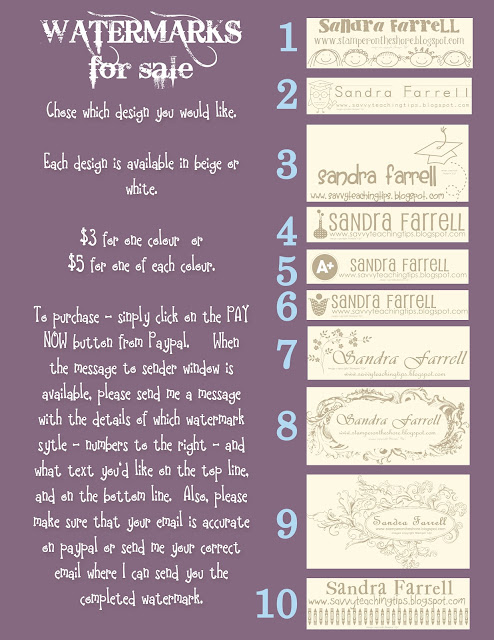 Stamper On The Shore: Watermarks for Sale