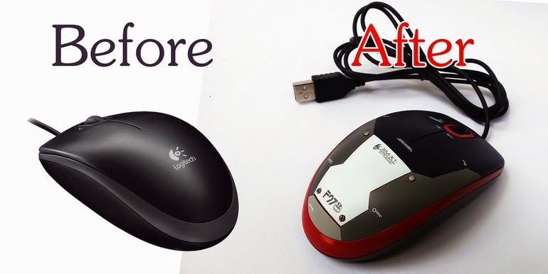 Logitech M100r Crossbone Gundam X-1 Desktop Mouse - Customized Build