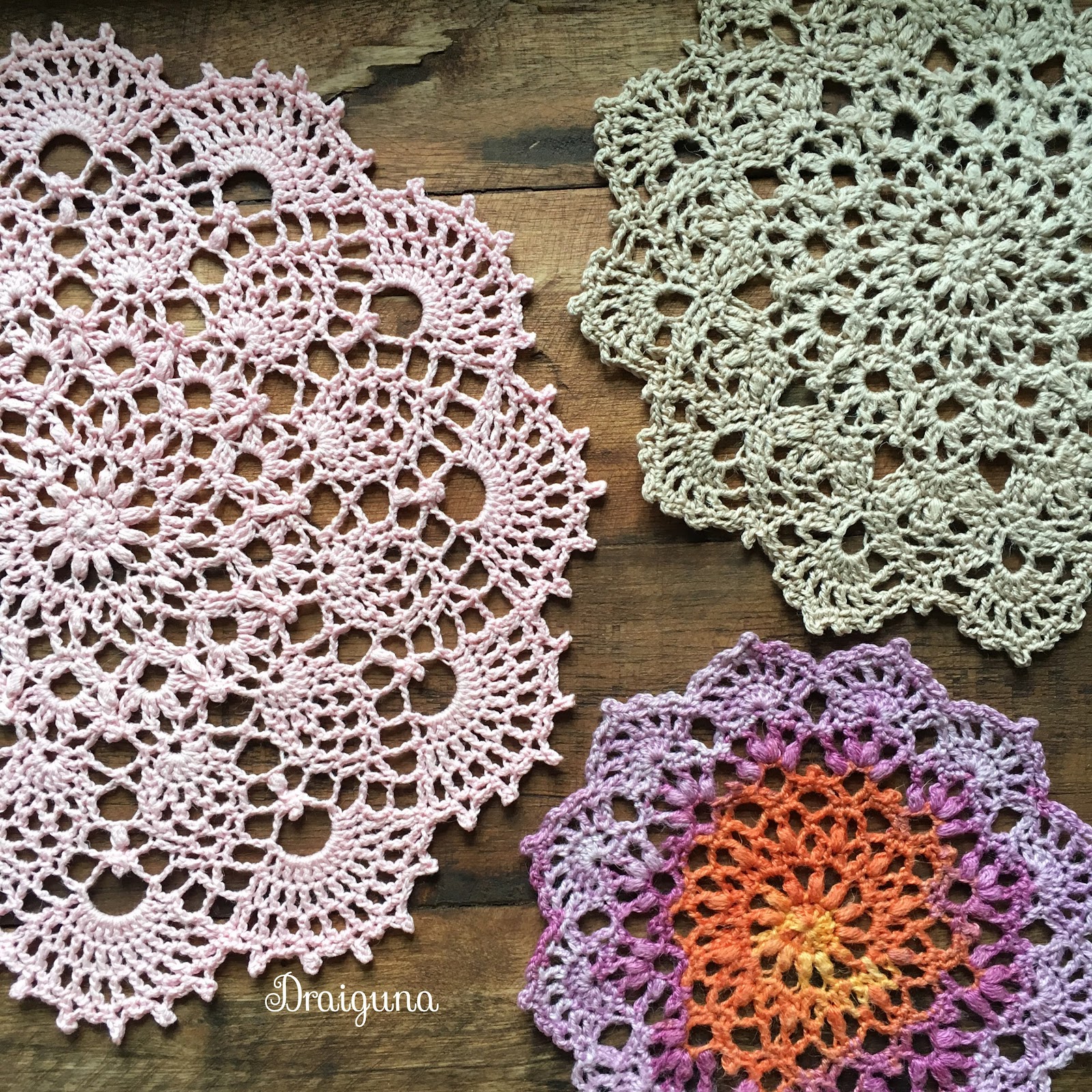 Draiguna: Trio of doilies
