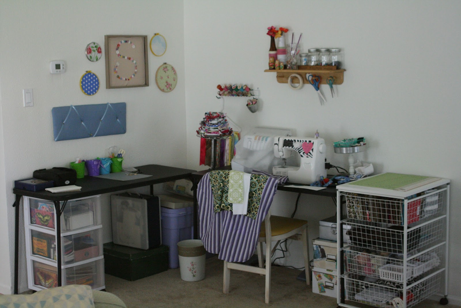 Sugar and Stitches: Living Room Craft Nook