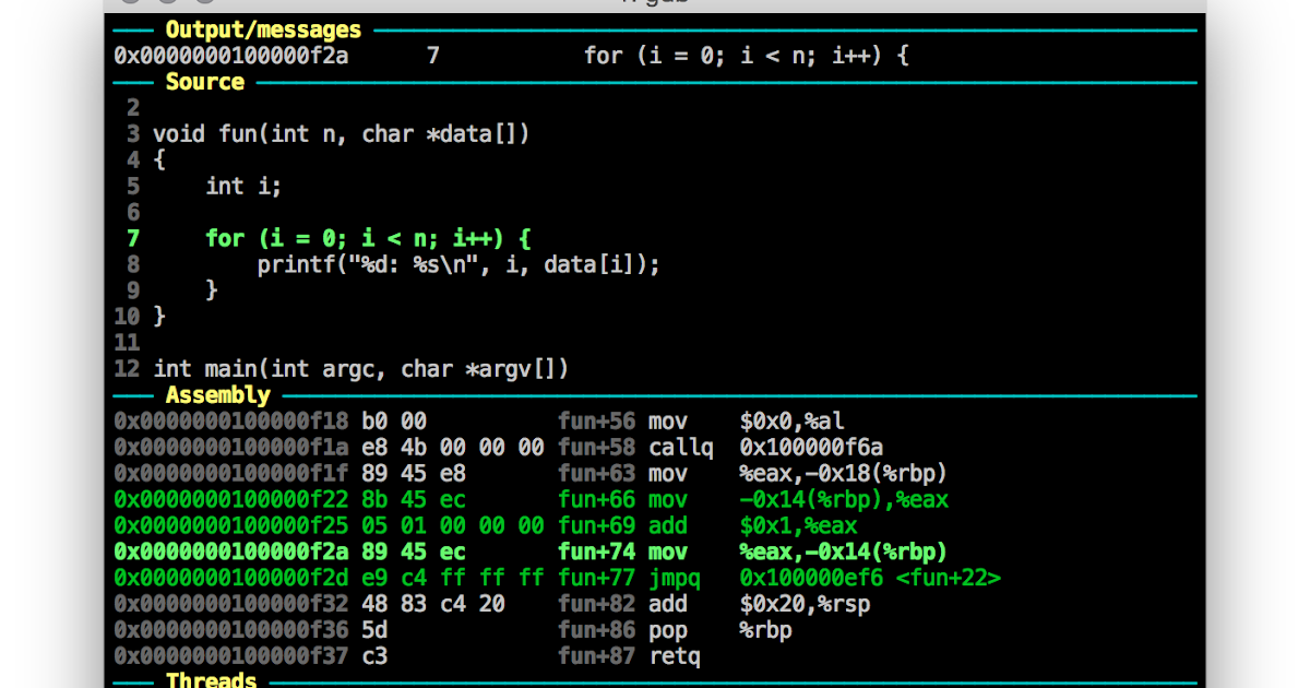 Official Randibox Blog Gdb Dashboard Modular Visual Interface For Gdb In Python 2016