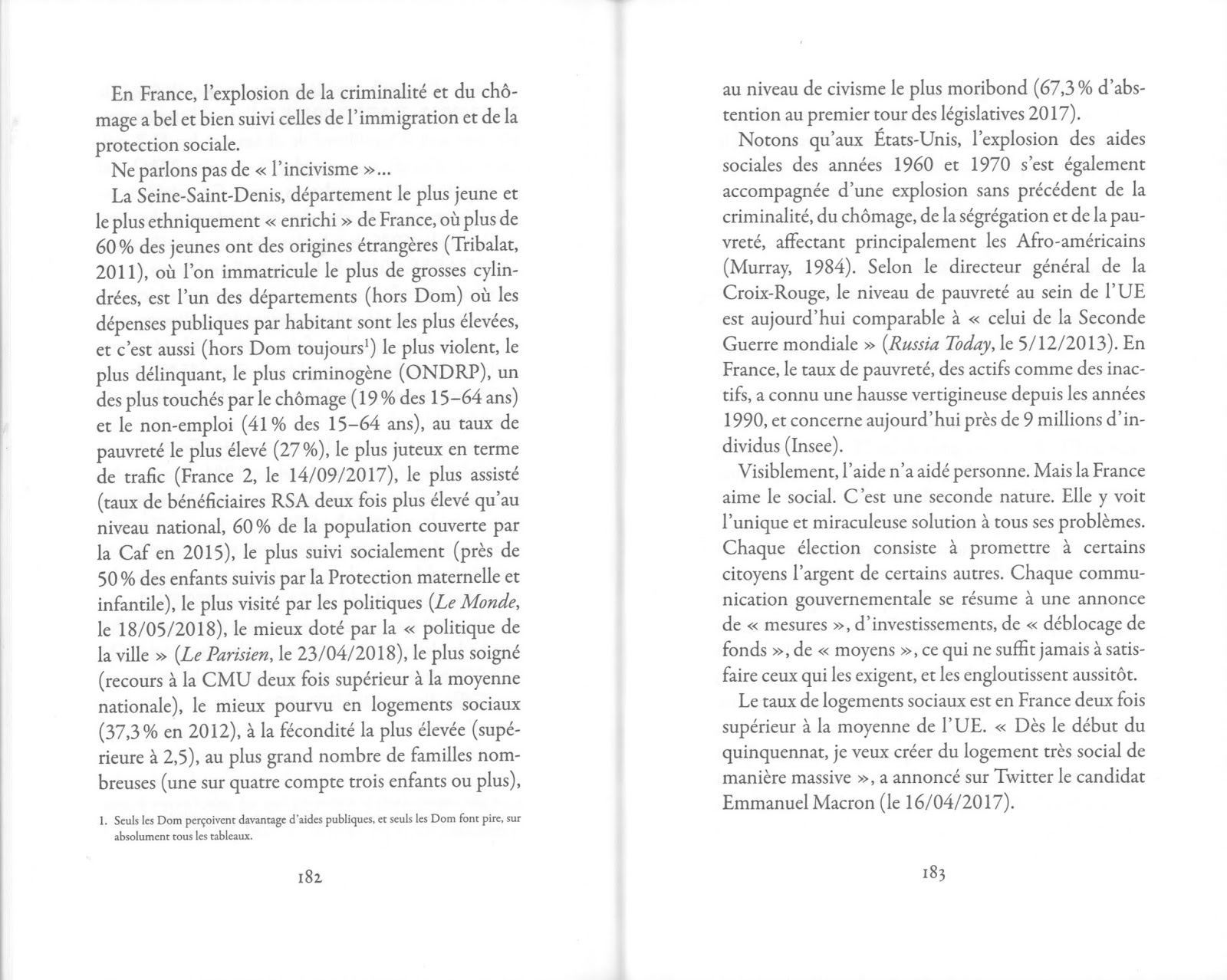 école : références: Laurent Obertone, La France interdite (2018)