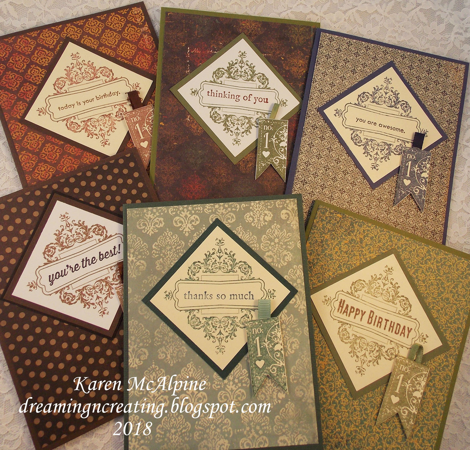 Dreaming and Creating: Center Diamond Card layout