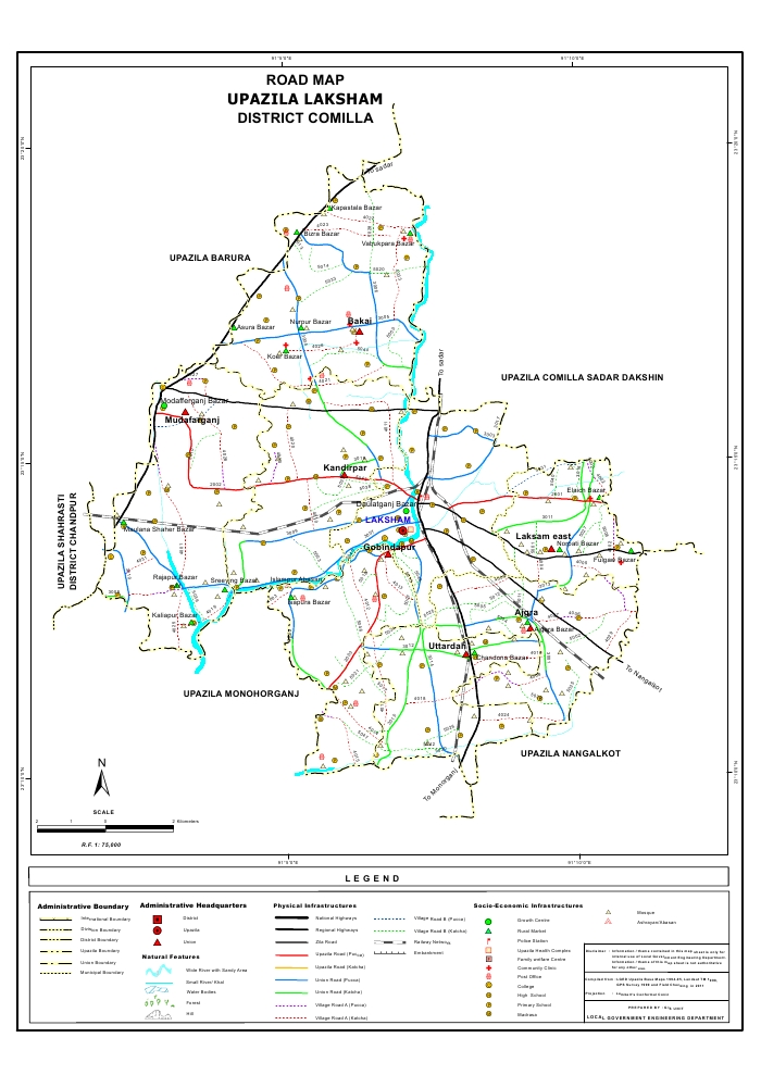 3 Detailed Maps of Laksham Upazila, Comilla, Bangladesh - Tourism ...