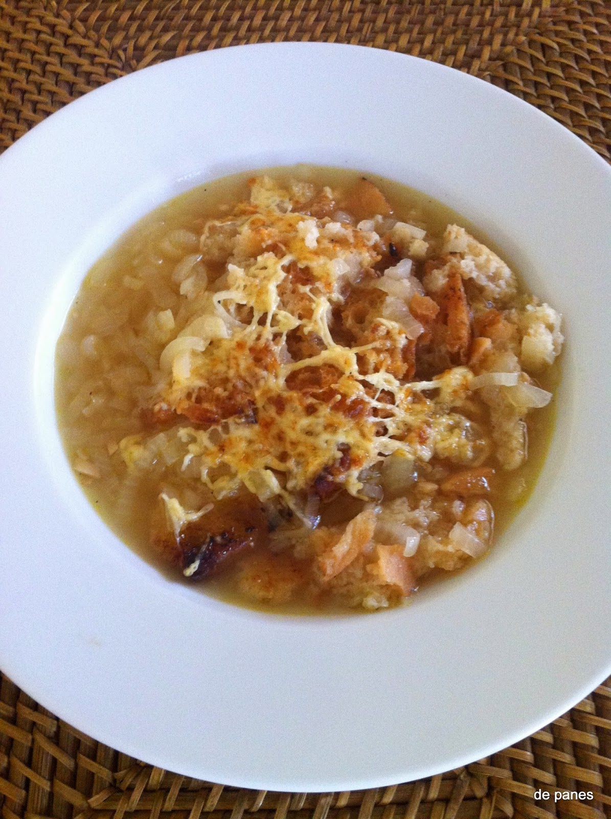 de panes: Sopa de cebolla