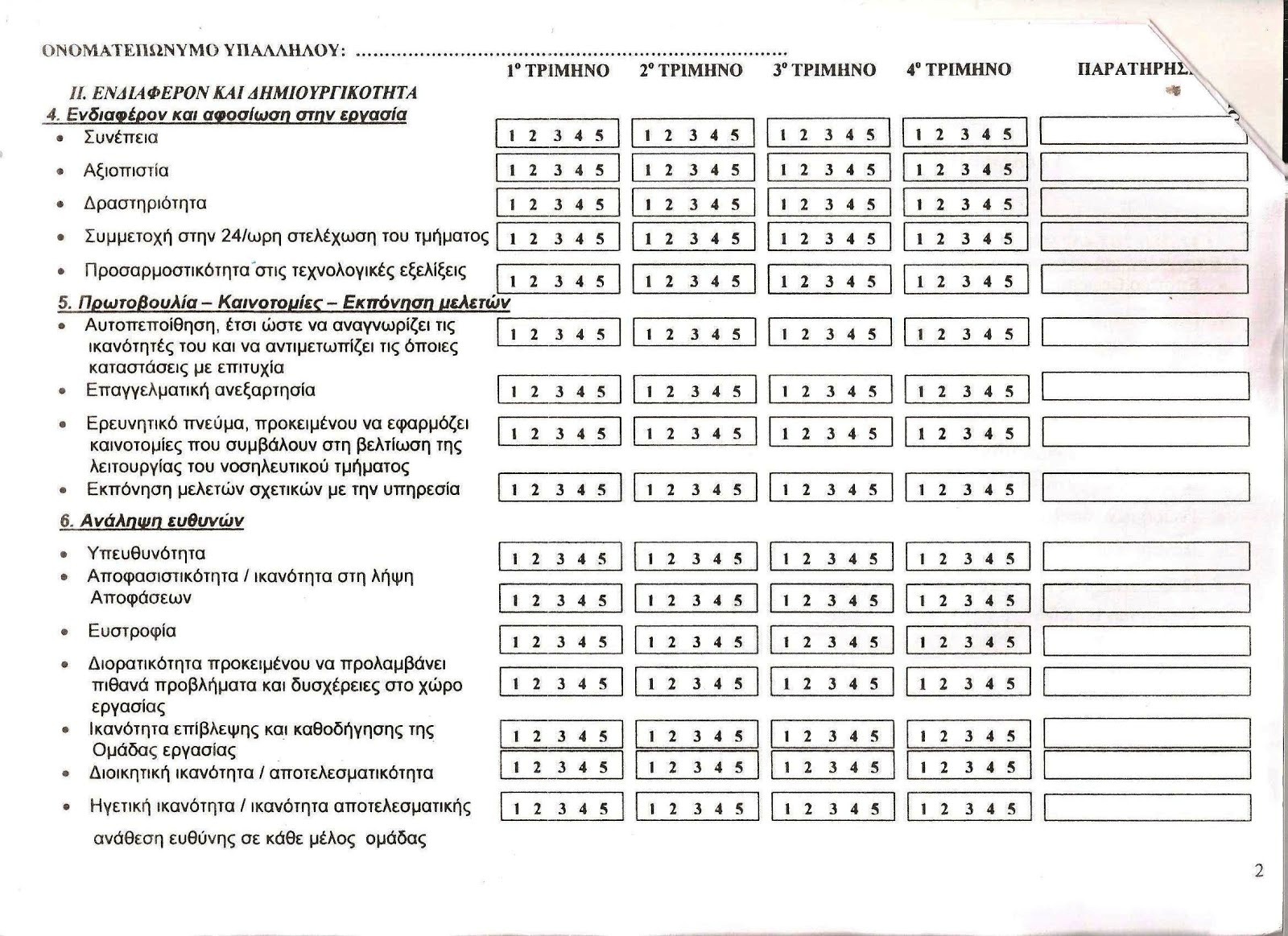 Αγωνιστικη Παρεμβαση Νοσοκομειου Πρεβεζας: ΚΡΙΤΗΡΙΑ ΑΞΙΟΛΟΓΗΣΗΣ ...