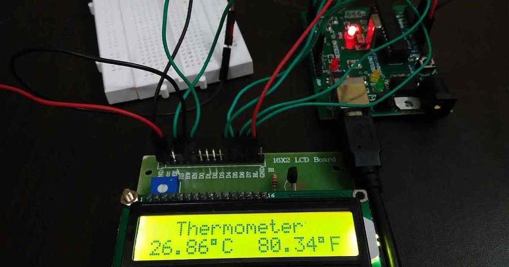 Arduino Thermometer Using LM35 Temperature Sensor ~ Arduino Tutorial