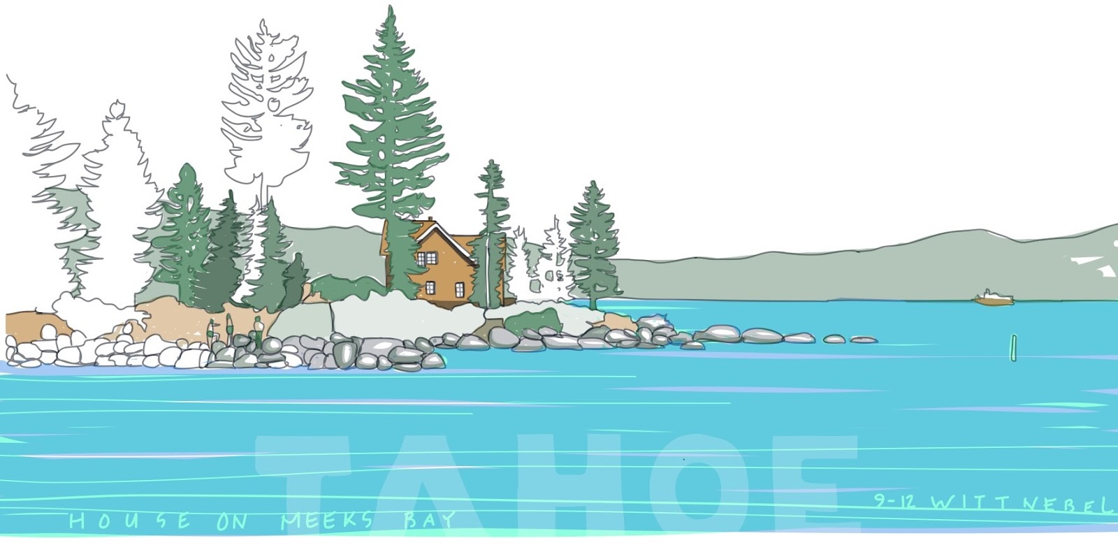 drawing (on) the world: Another view of Lake Tahoe