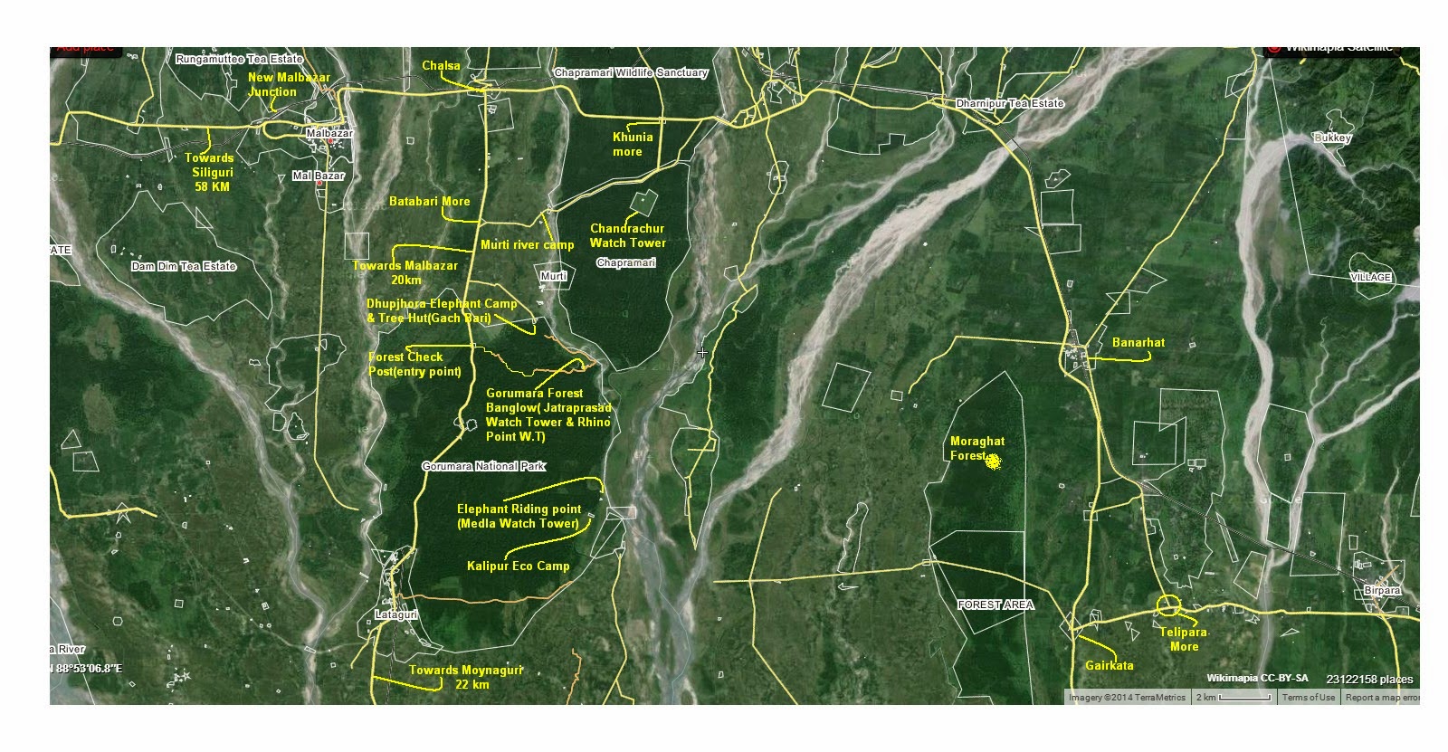 Travelling informations of Top Dooars locations like Jaldapara ...