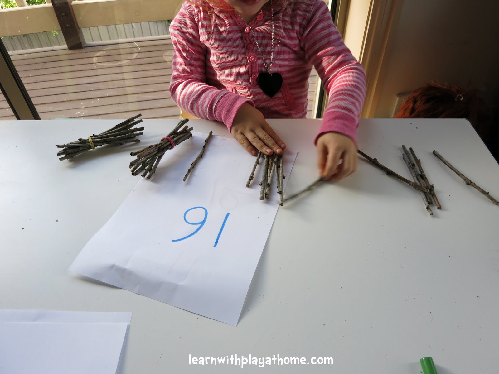 Learn with Play at Home: Counting and Grouping with Sticks. Playful Maths