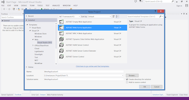Run your first program with asp.net C#