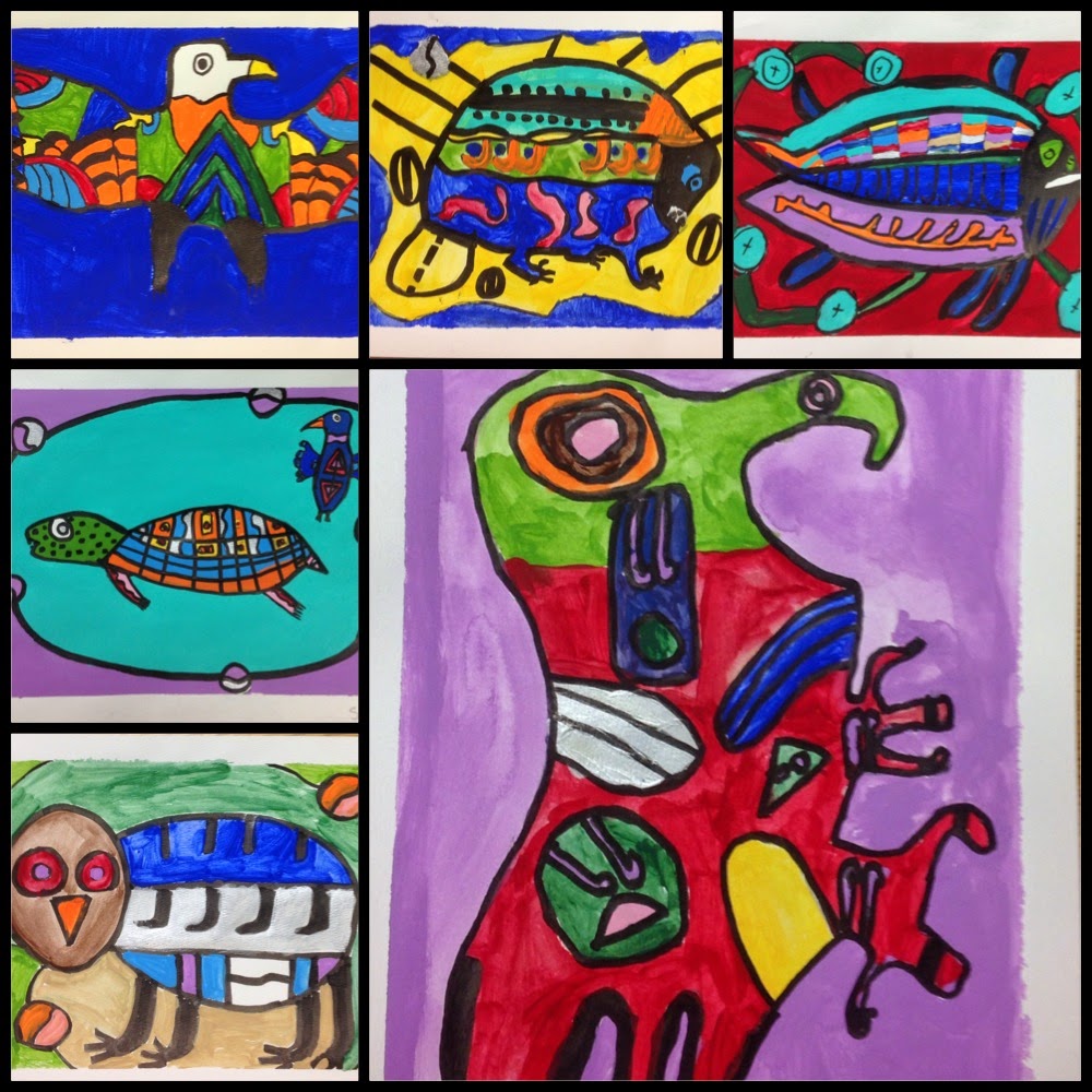 Ms. Wasney's Class: AAA Art inspired by Norval Morrisseau!