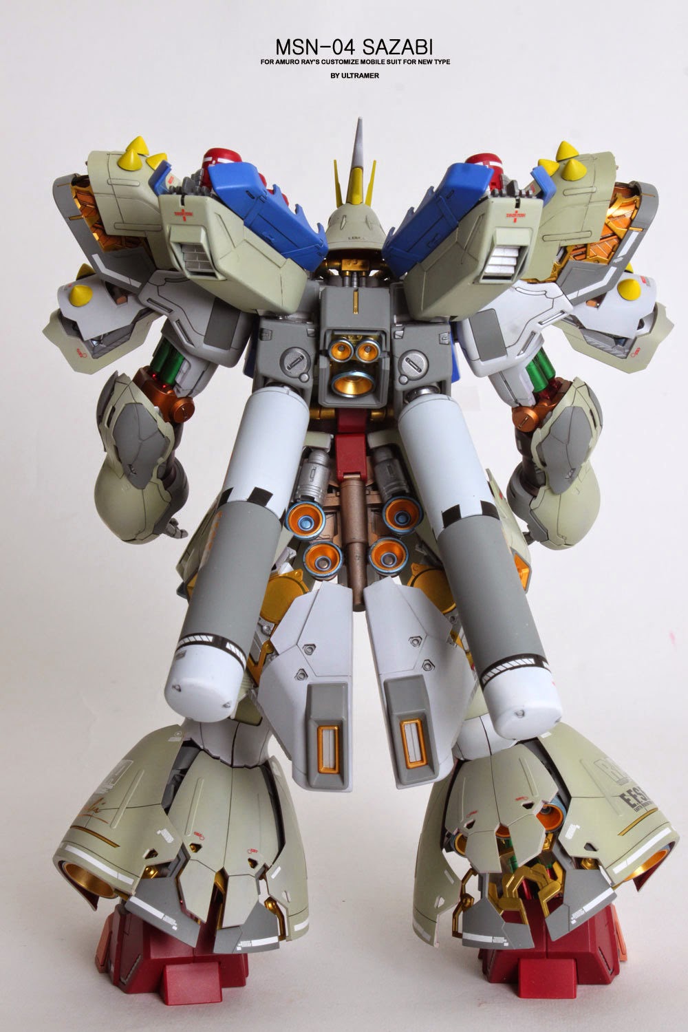 GUNDAM GUY: MG 1/100 MSN-04 Sazabi Ver Ka 'Gundam Colors' + Nu Gundam ...