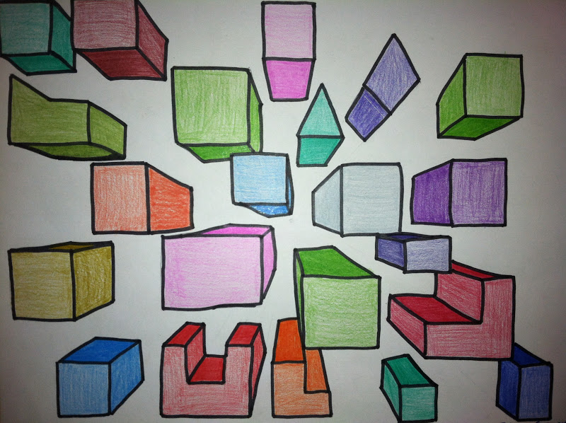 Mrs. Wille's Art Room: Boxes in 1 point perspective