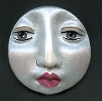 Linsart Creations in Clay: Detailed Moon Faces