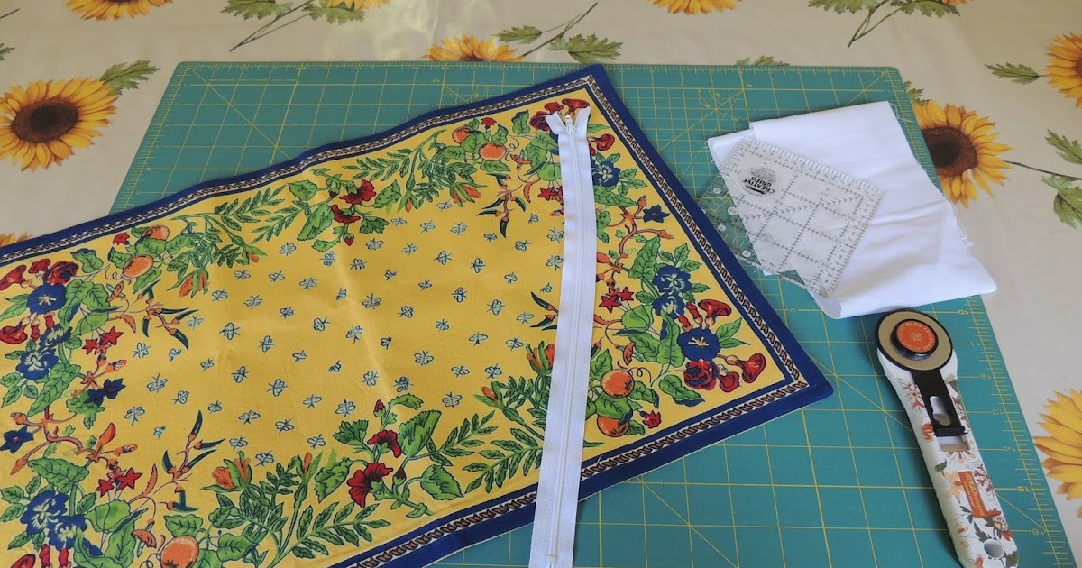 sing. read. sew. travel. teach.: Placemat to Zipper Pouch