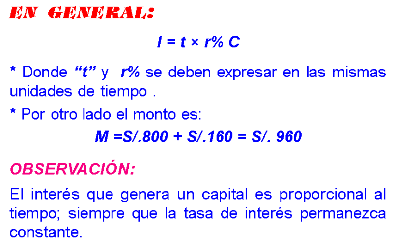 QUÉ ES LA REGLA DE INTERÉS SIMPLE EJEMPLOS