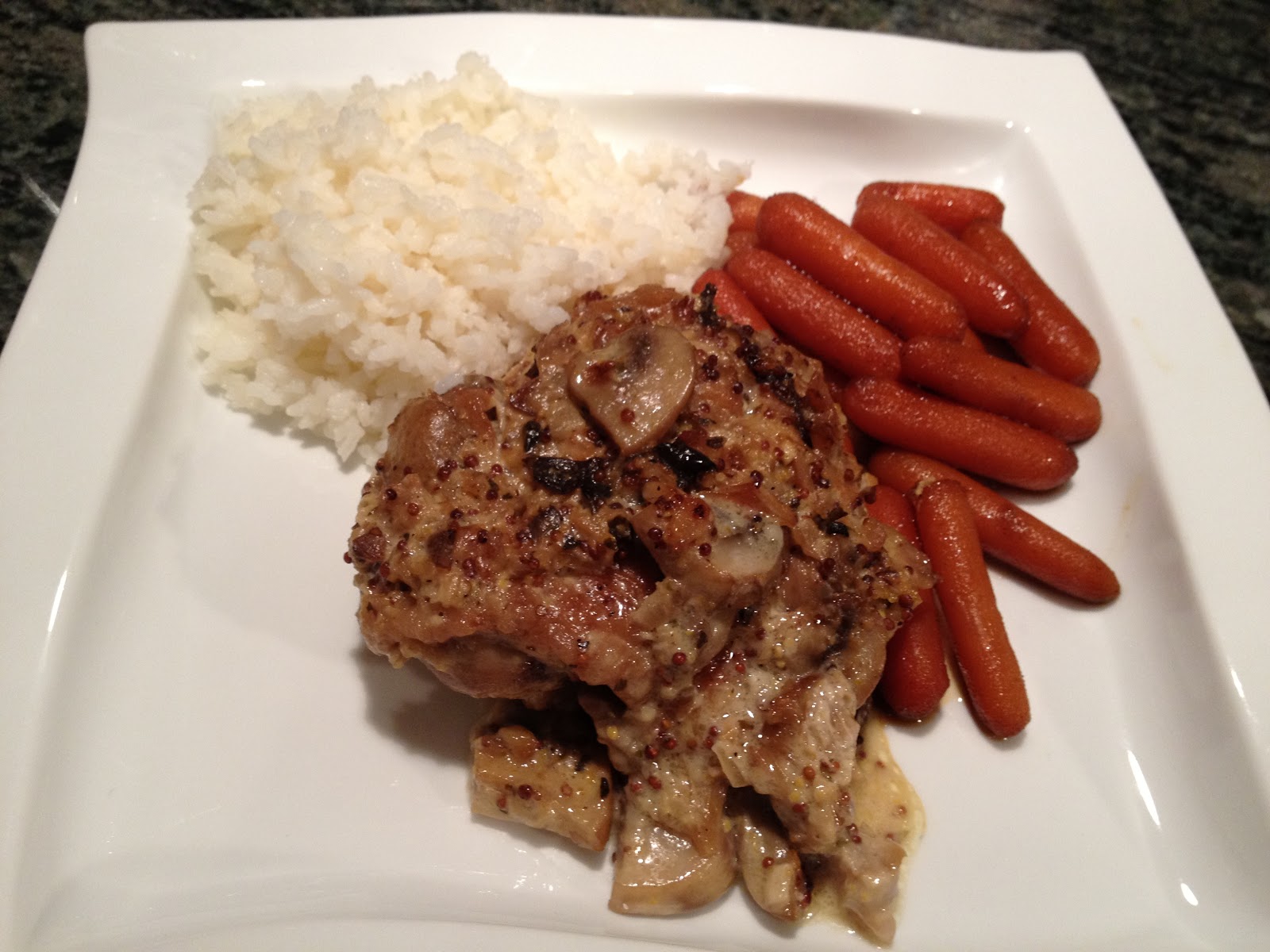 A Drinkable Feast: Flambé Chicken with Mustard and Mushroom Cream Sauce