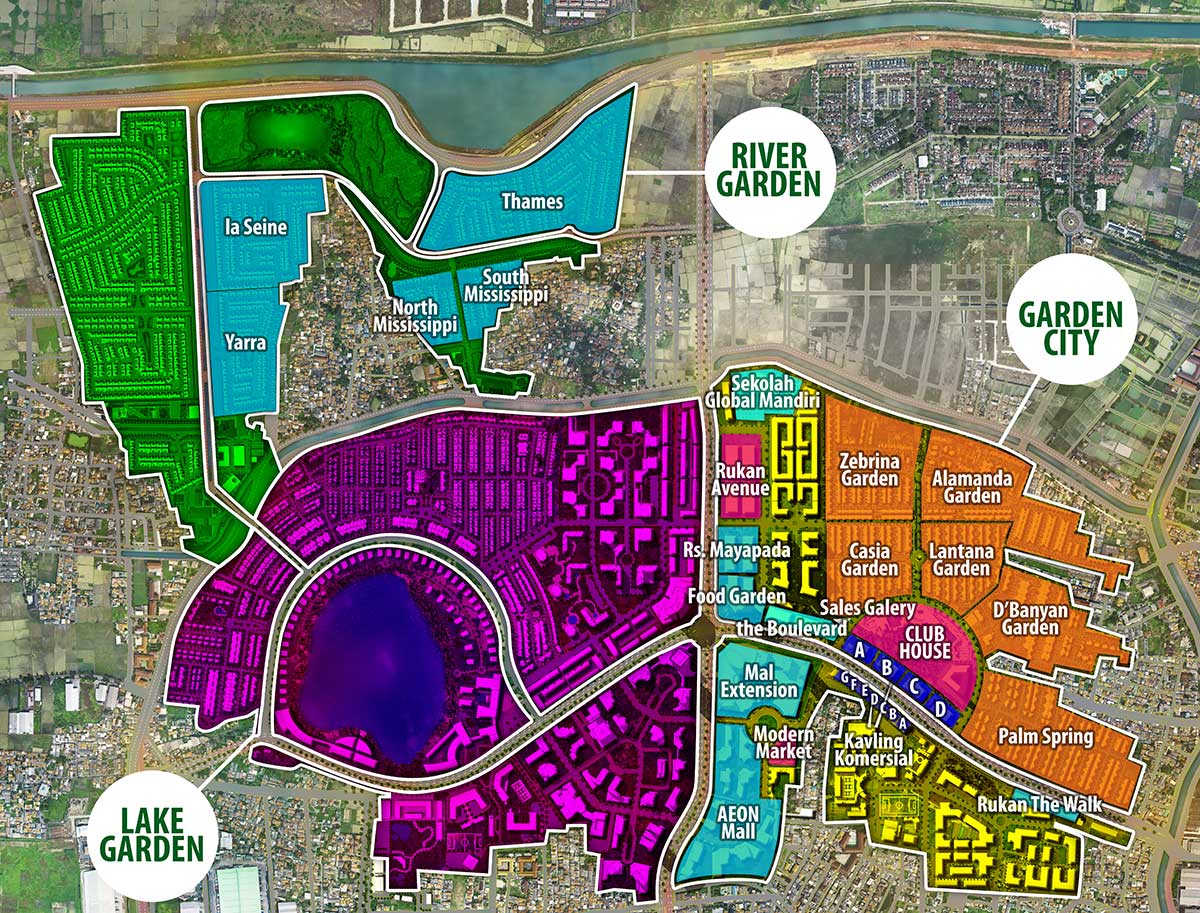 PETA LOKASI & MASTERPLAN - RUMAH DI JAKARTA GARDEN CITY
