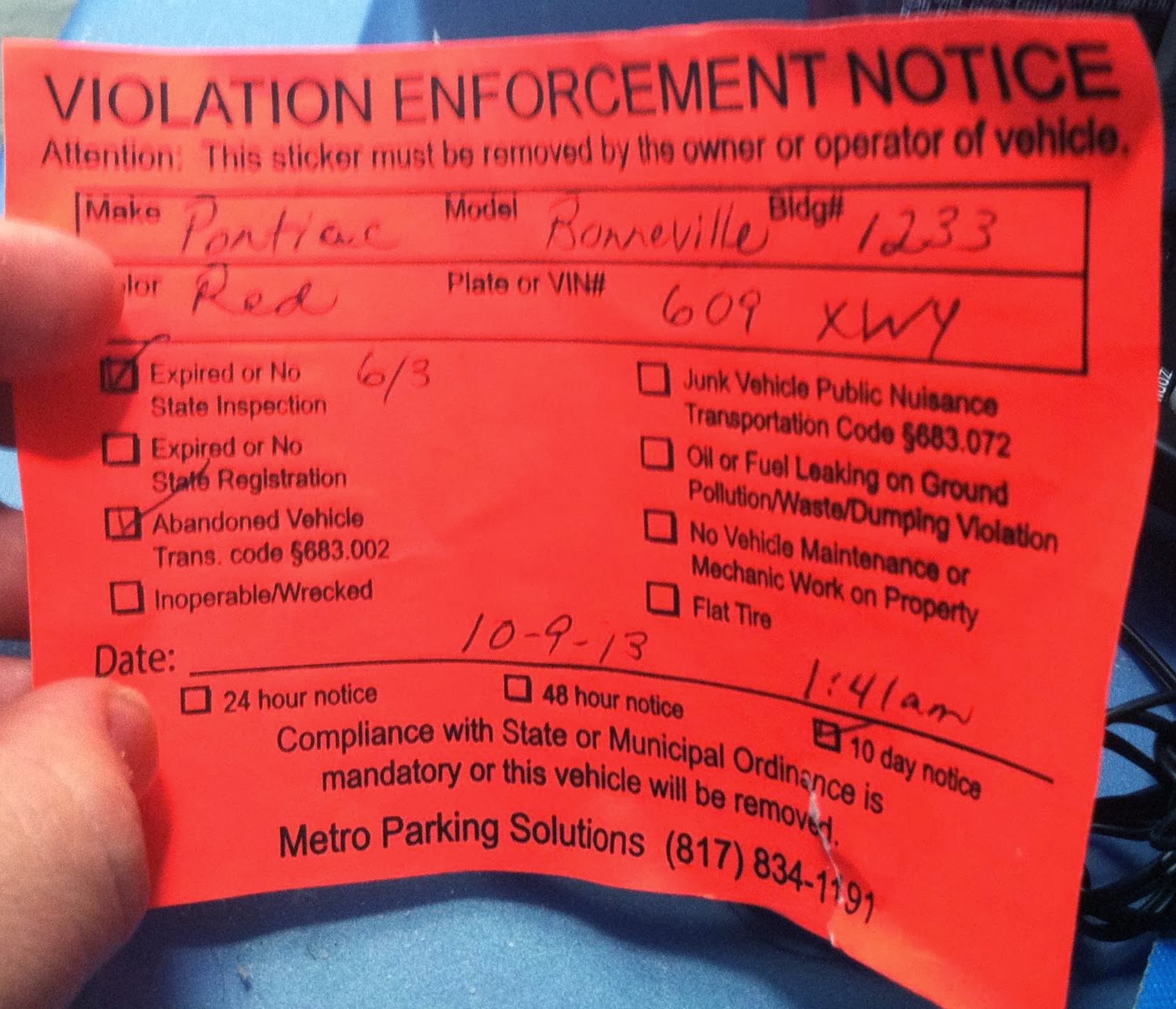 Texas Towing Compliance Blog: Metro Parking Solution and Westdale Asset ...