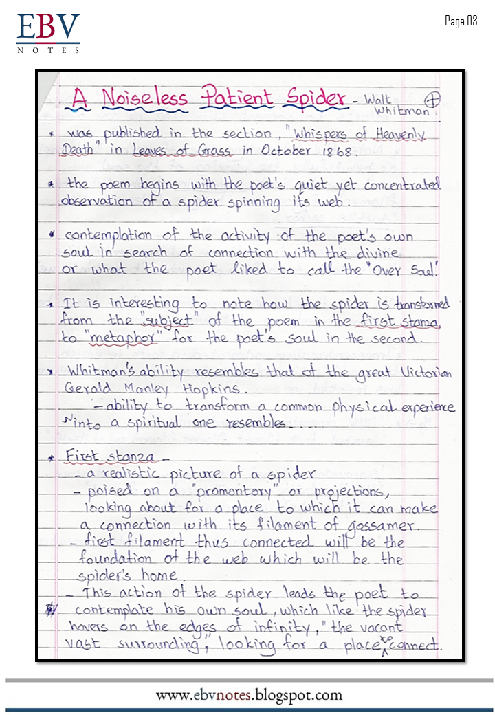 A Noiseless Patient Spider