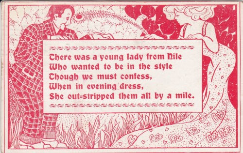 Nothing But Limerick Postcards: There Was A Young Lady From Nile ...