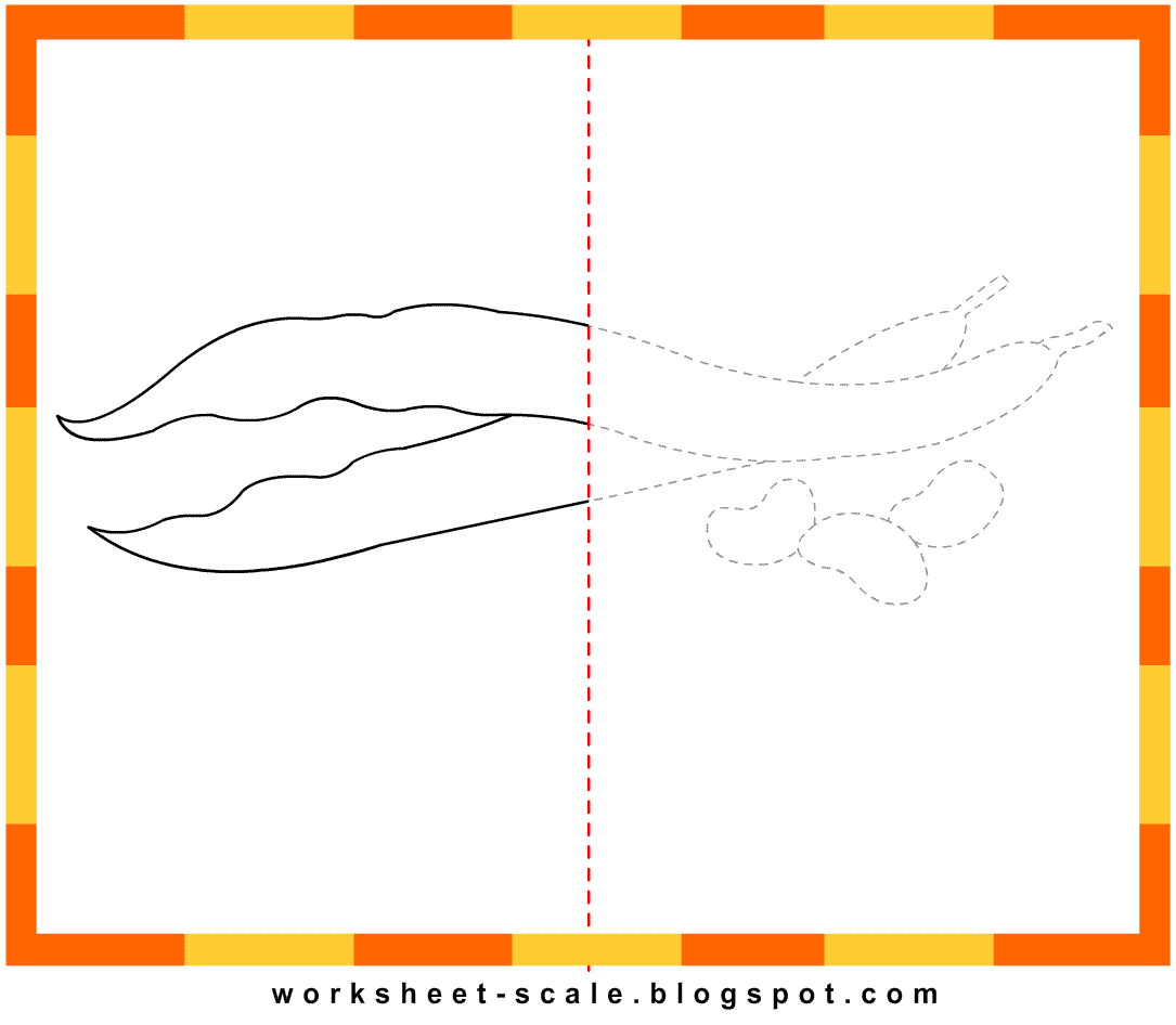 Free Printable Drawing worksheets for kids: Beans worksheet