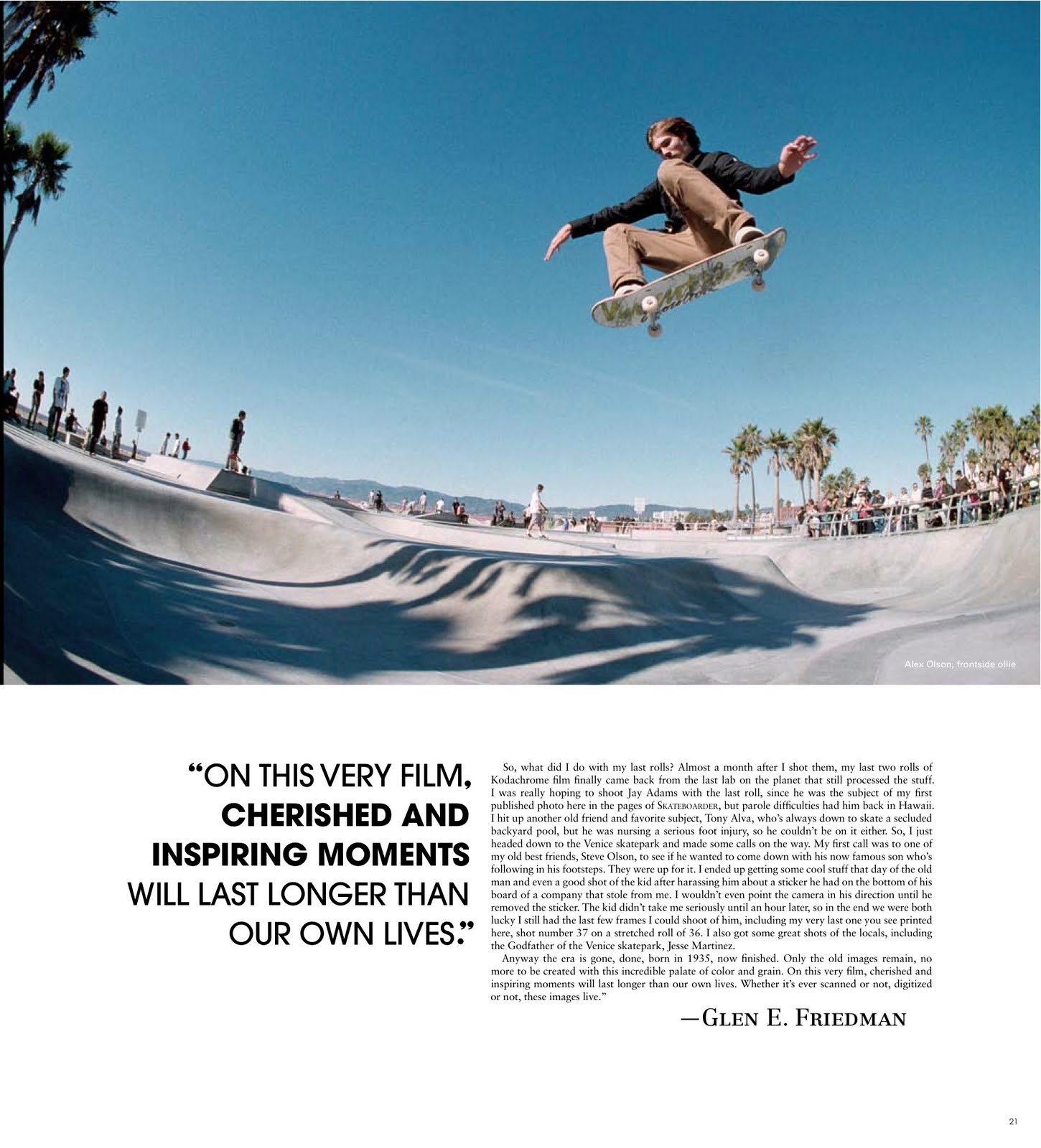 Vans Skate Blog: Alex Olson in new Skateboarder