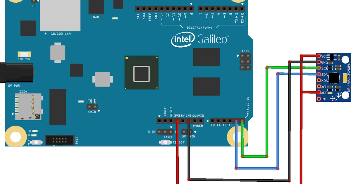 Internet of Things (IoT): MPU6050 with Intel Galileo (Python interface)