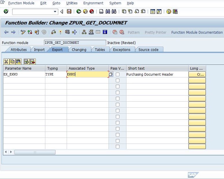 Function Module To Display Purchasing Document Header information ~ Sap ...