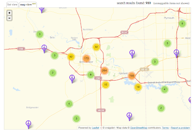 Damn Arbor: Craigslist introduces map view