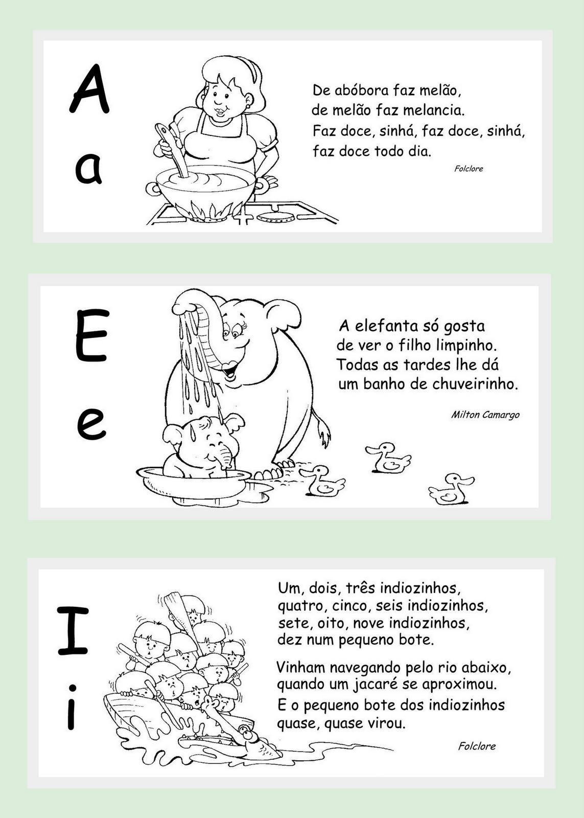 O Mundo da Alfabetização: Alfabeto em versos - Vogais