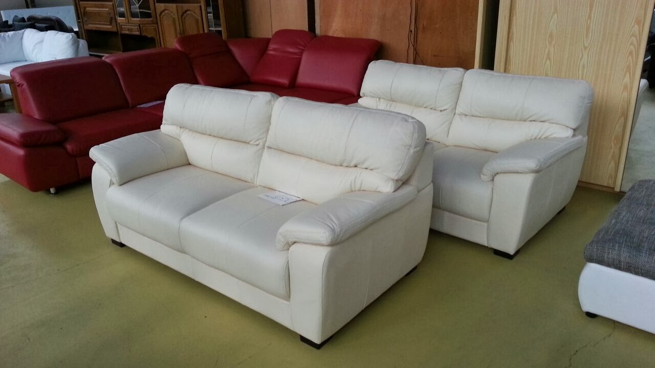 Mēbeles no Vācijas: Dabīgās ādas dīvānu komplekts