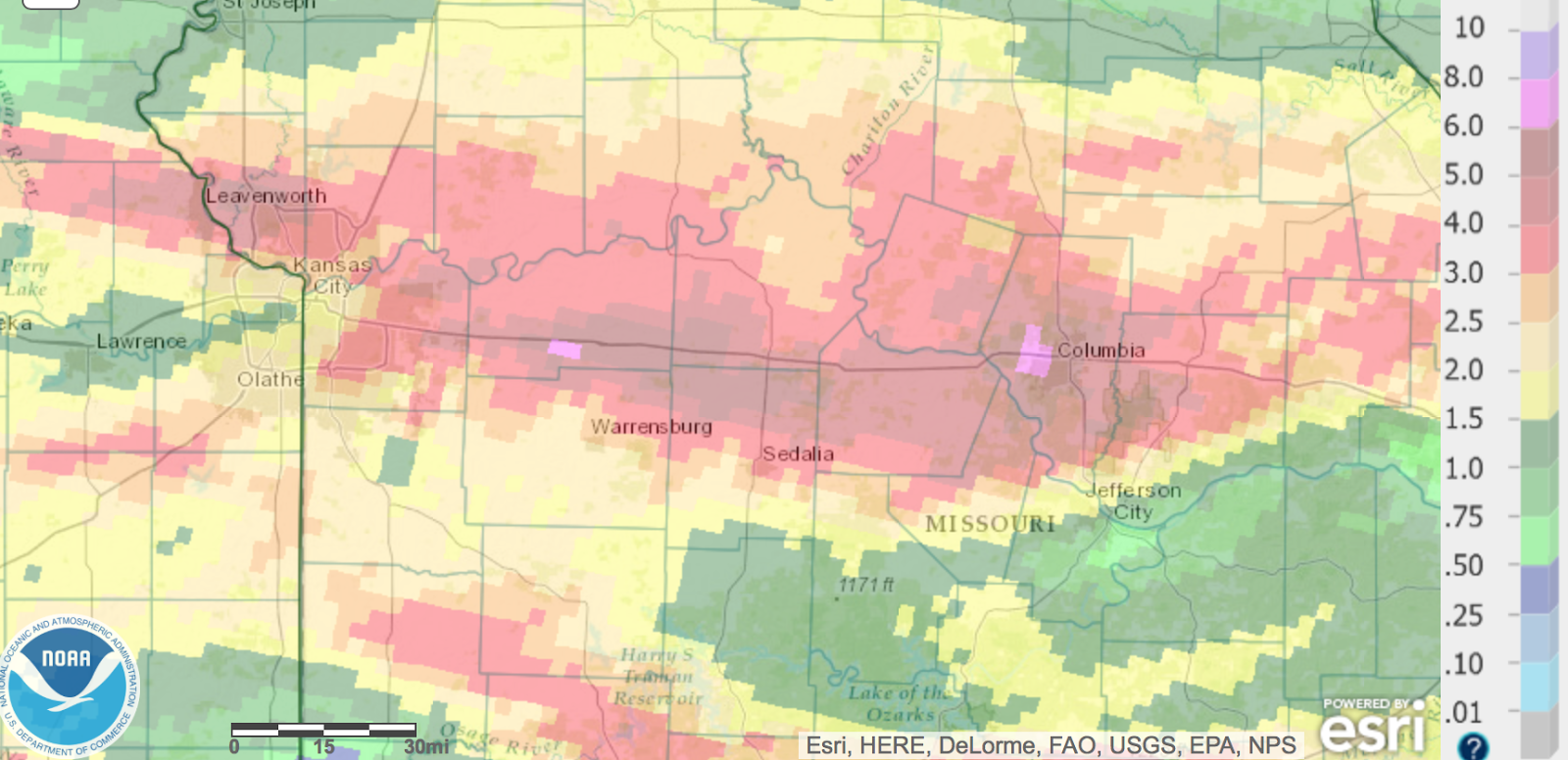 MSE Creative Consulting Blog: 24-Hour Rainfall Map