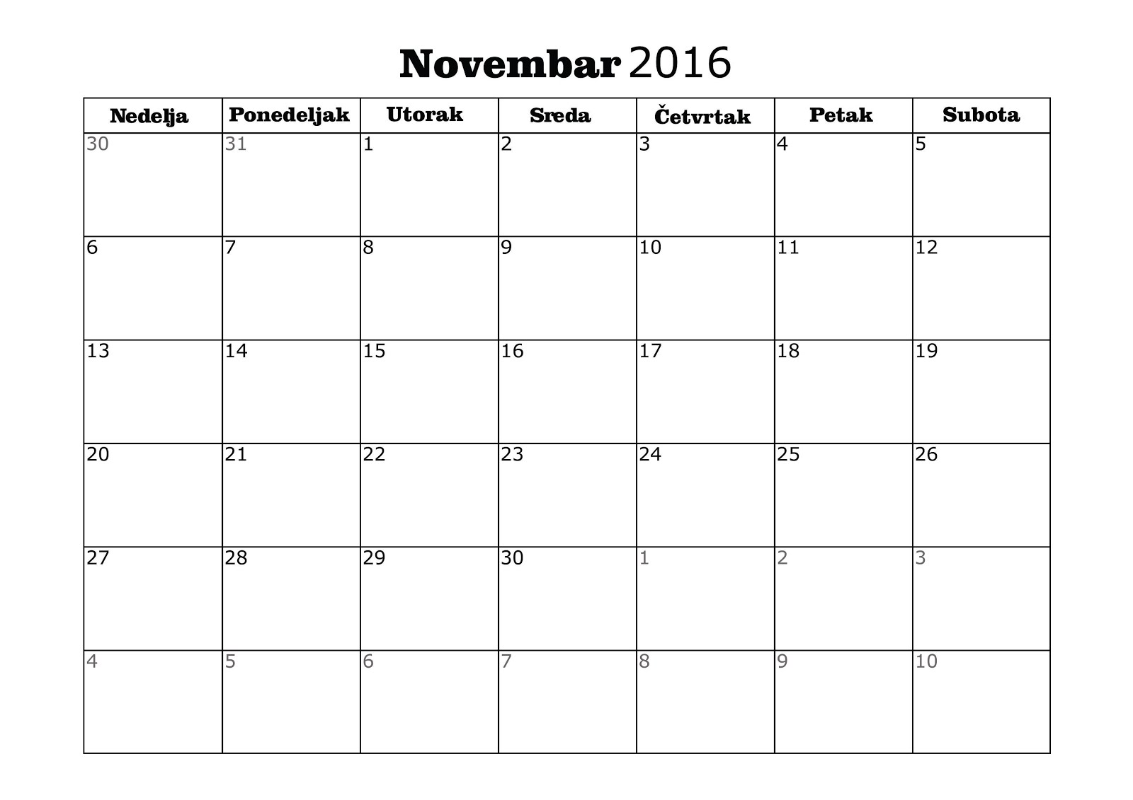 Kreativna radionica BUBA MARA: Mesečni planeri i rasporedi za novu ...