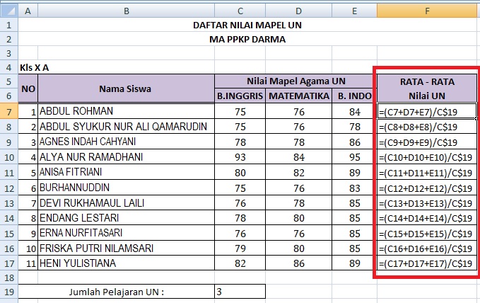 Tiga Jenis Acuan di Ms Excel - Materi TIK Kelas XI Genap
