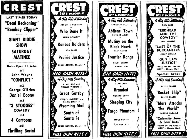 Lost Movie Theatres of Richmond California: Studio Theatre (later Crest)