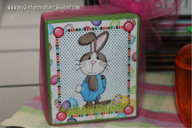 My Digital Creations: Easter Rabbit Wooden Block - FREEBIE