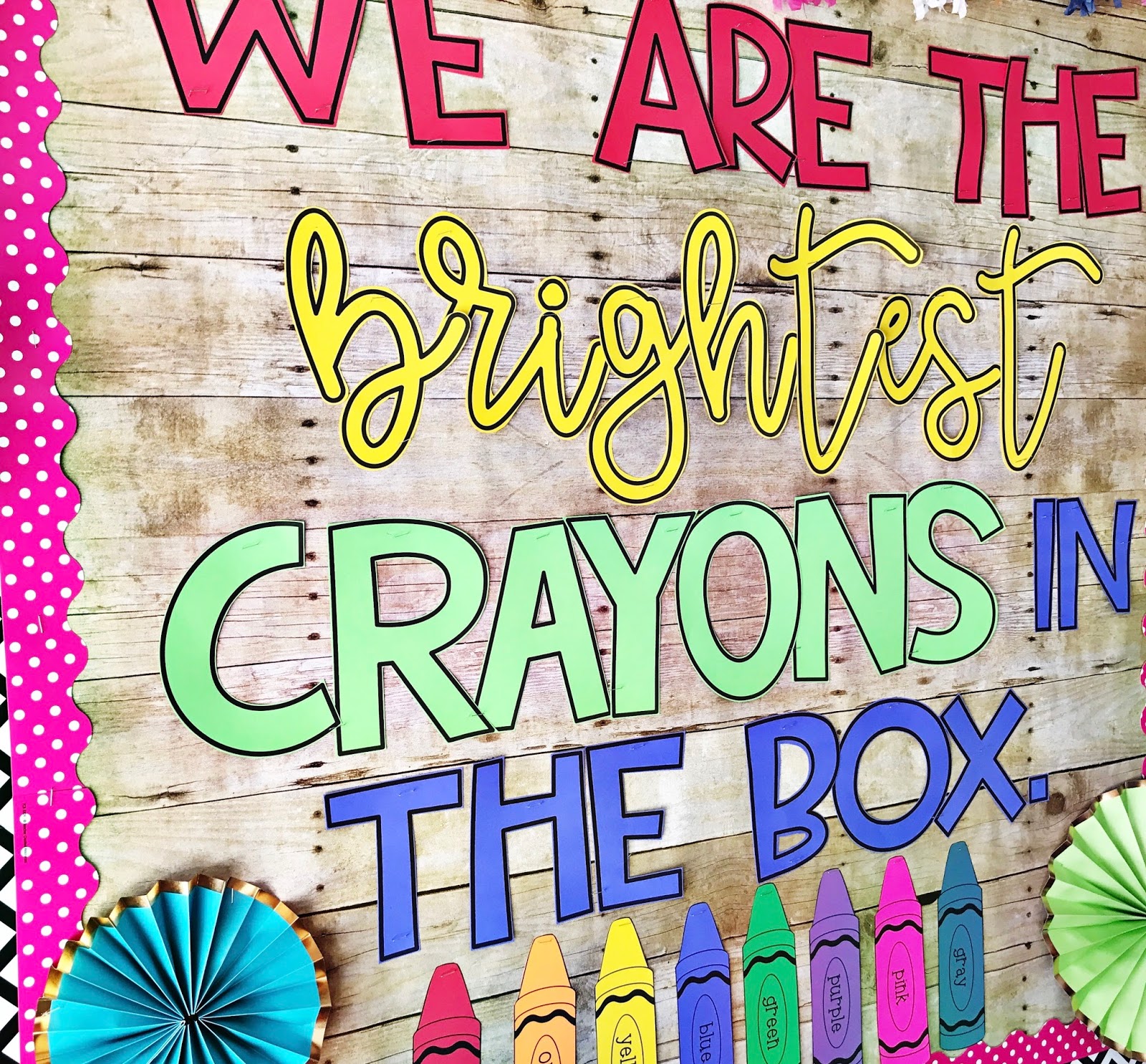 Crayon Bulletin Board - Apples & ABC's