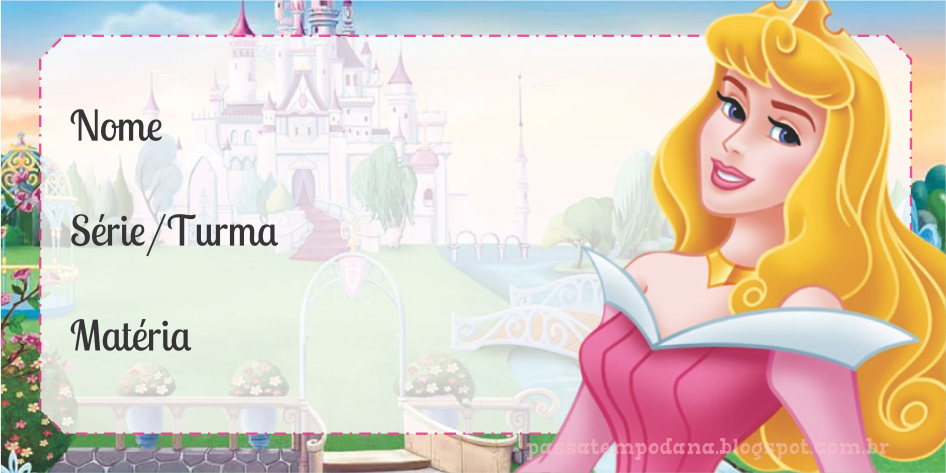 Passatempo da Ana: Etiqueta Escolar - Princesas