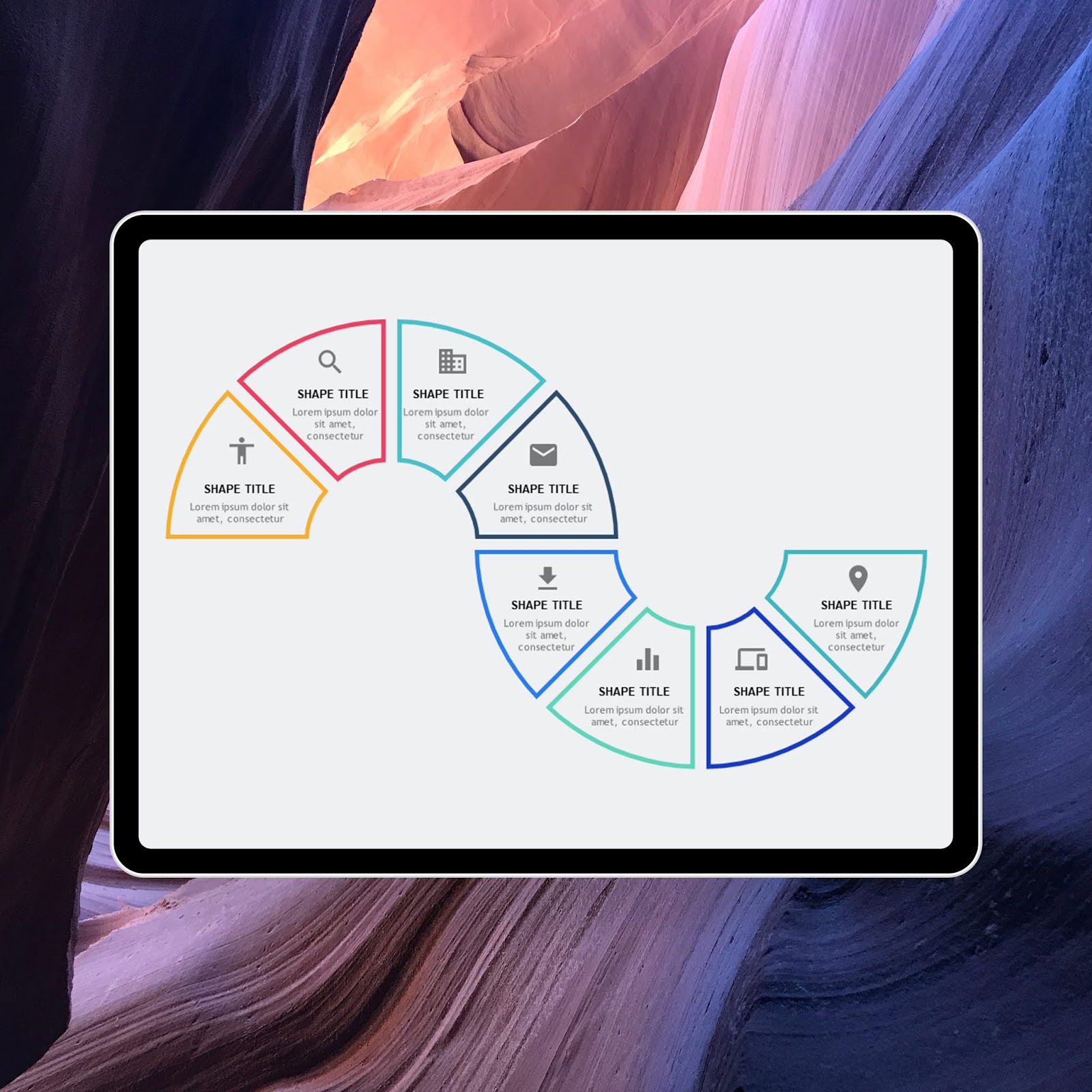 Outline Wave Distribute PowerPoint Templates - PowerPoint Free